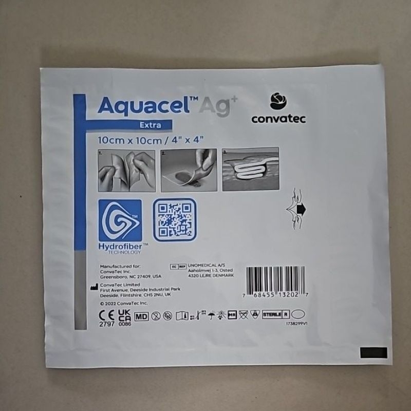 Jual Aquacel Extra Ag+ Wound Dressing 10x10 - Hydrofiber Dressing ...