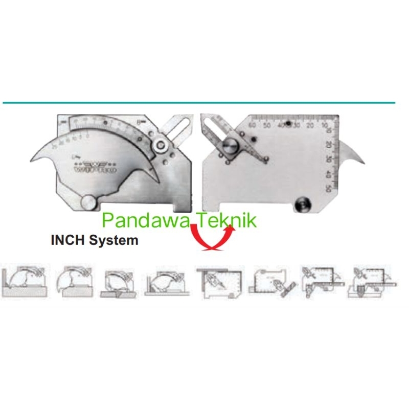 Jual Welding gauge (inchi) alat pengukur ketebalan las wipro QY 045 | Shopee Indonesia