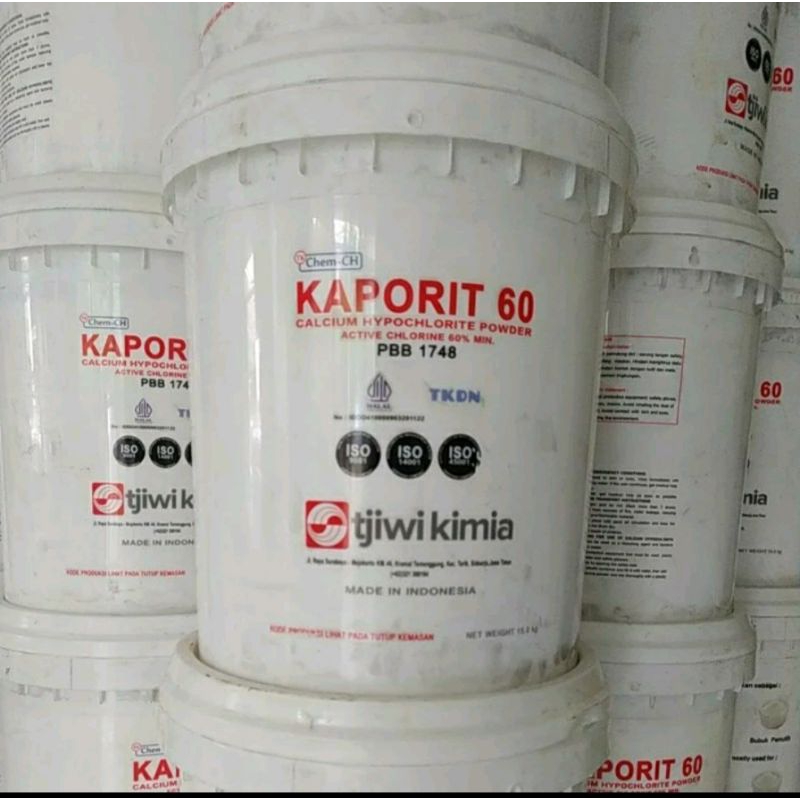 Jual KAPORIT TJIWI KIMIA/CALSIUM HYPO CHLORIDE 60% @15kg | Shopee Indonesia