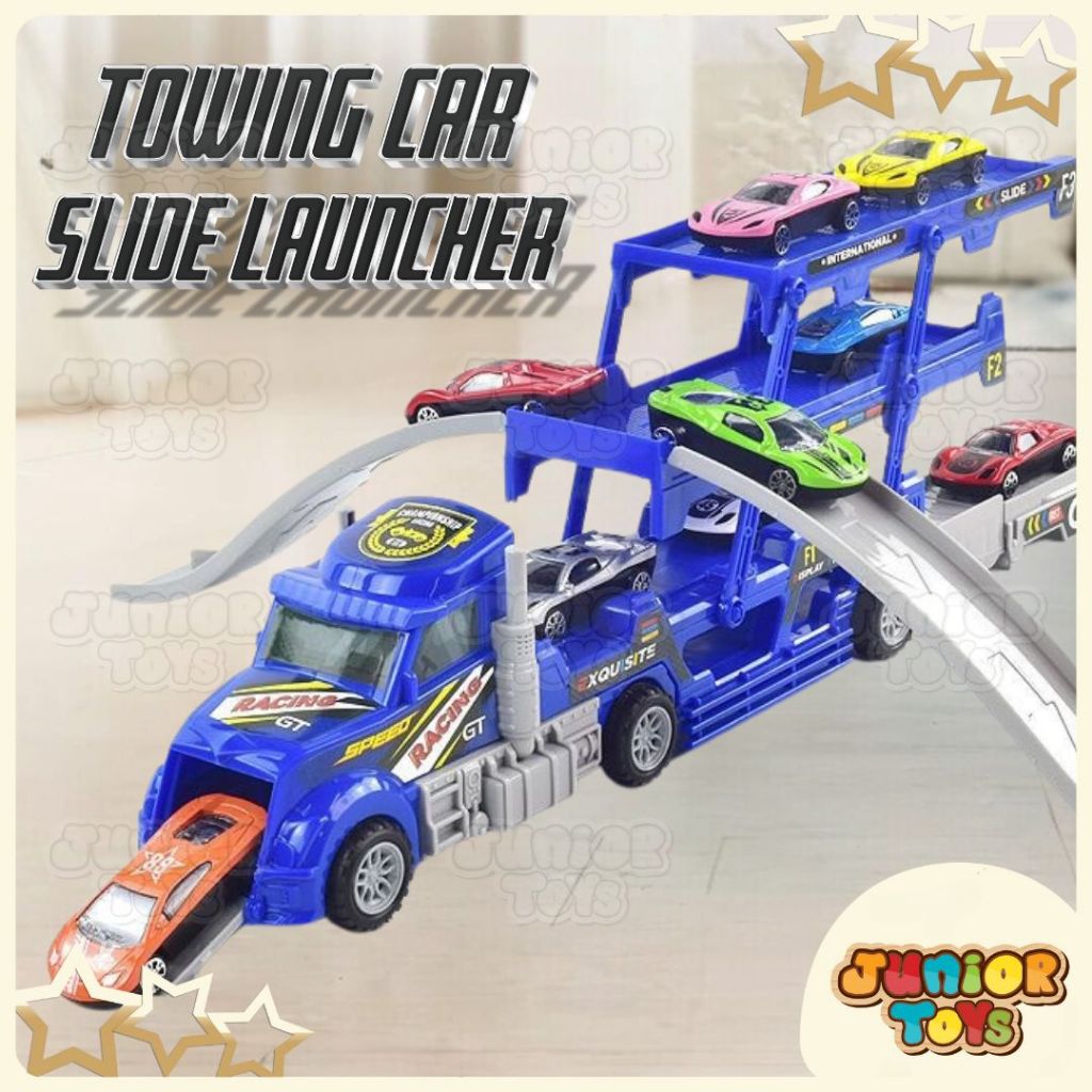 Jual Mainan Mobil Towing Bertingkat Truk Trailer Ada Pelontar Mobil ...
