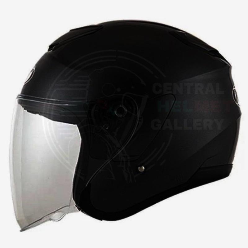 Jual KYT KYOTO R SOLID BLACK MATT/HITAM DOFT (VISOR CLEAR) | Shopee Indonesia