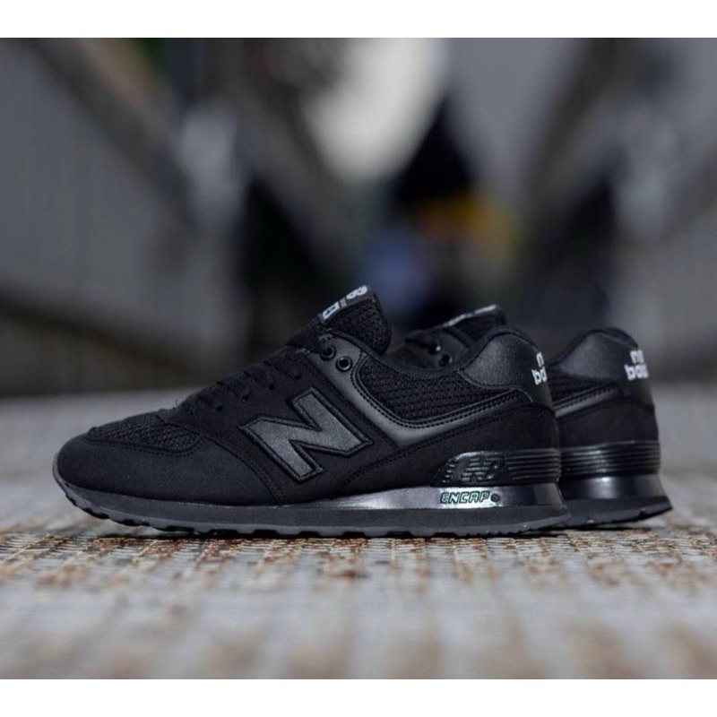 Jual Sepatu New Balance 574 Full Black | Shopee Indonesia