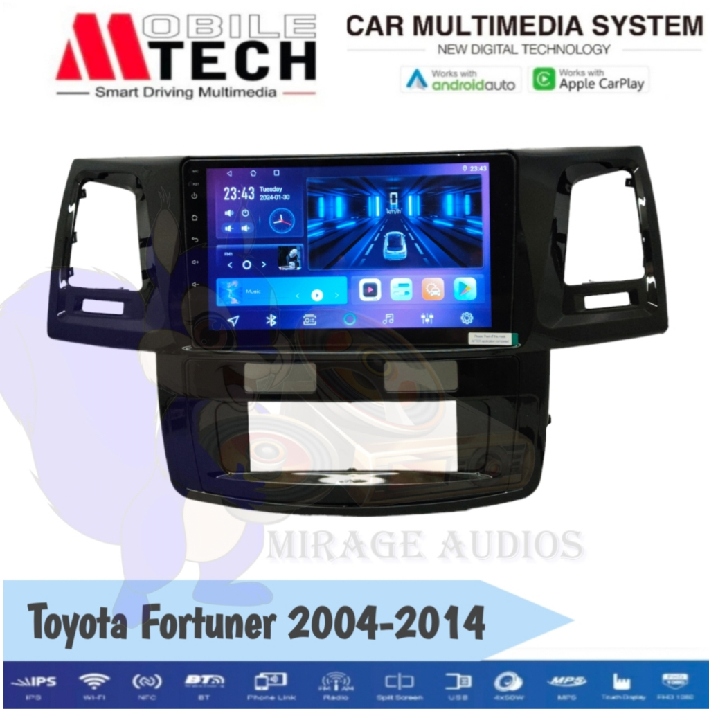 Jual Head Unit Android Mtech For Toyota Fortuner 2004-2014 9 inch ...