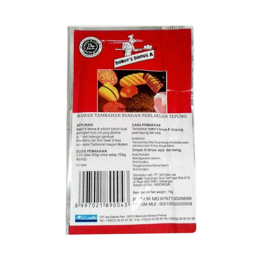 Jual Baker Bonus A / Bread Impover / Pengembang Roti Sachet ( 10 Gram ...