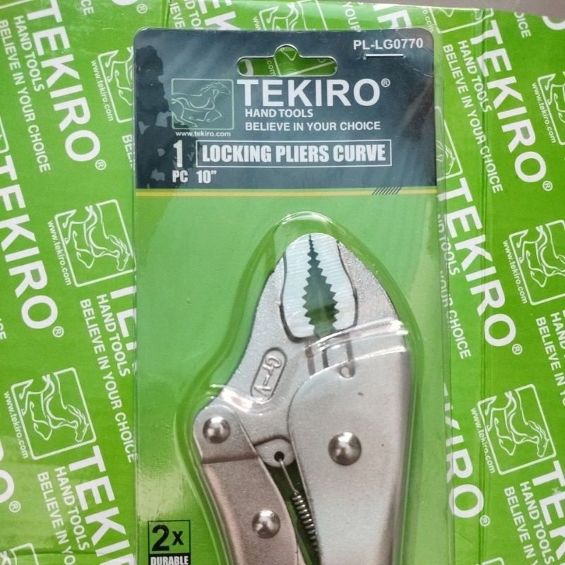 Jual tekiro LG0770 tang buaya bengkok 10 inch locking grip pliers curve ...