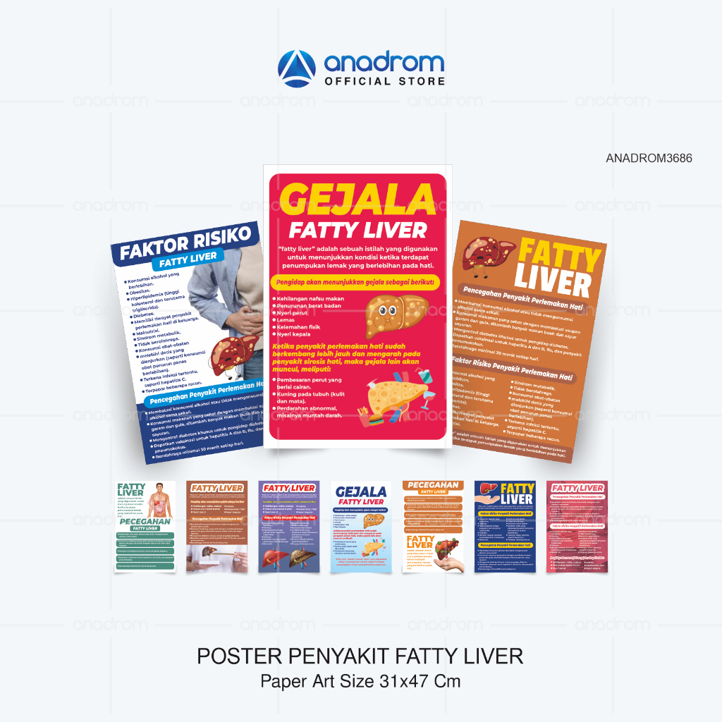 Jual Poster Penyakit Fatty Liver | Poster Promosi Edukasi Kesehatan ...