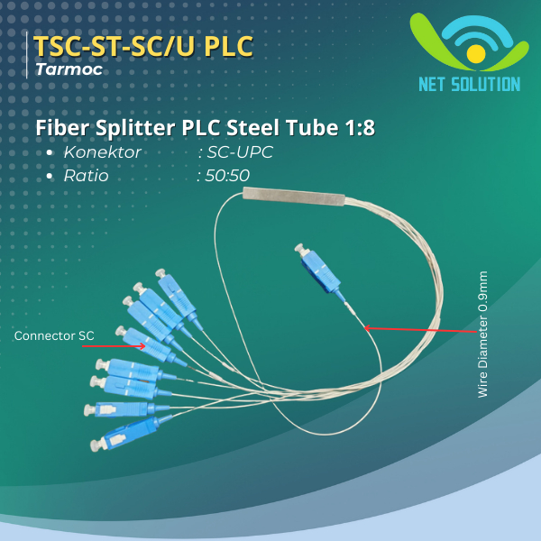 Jual Tarmoc Splitter 1:8 SC/UPC PLC | Fiber Optic Passive Splitter 1-8 ...