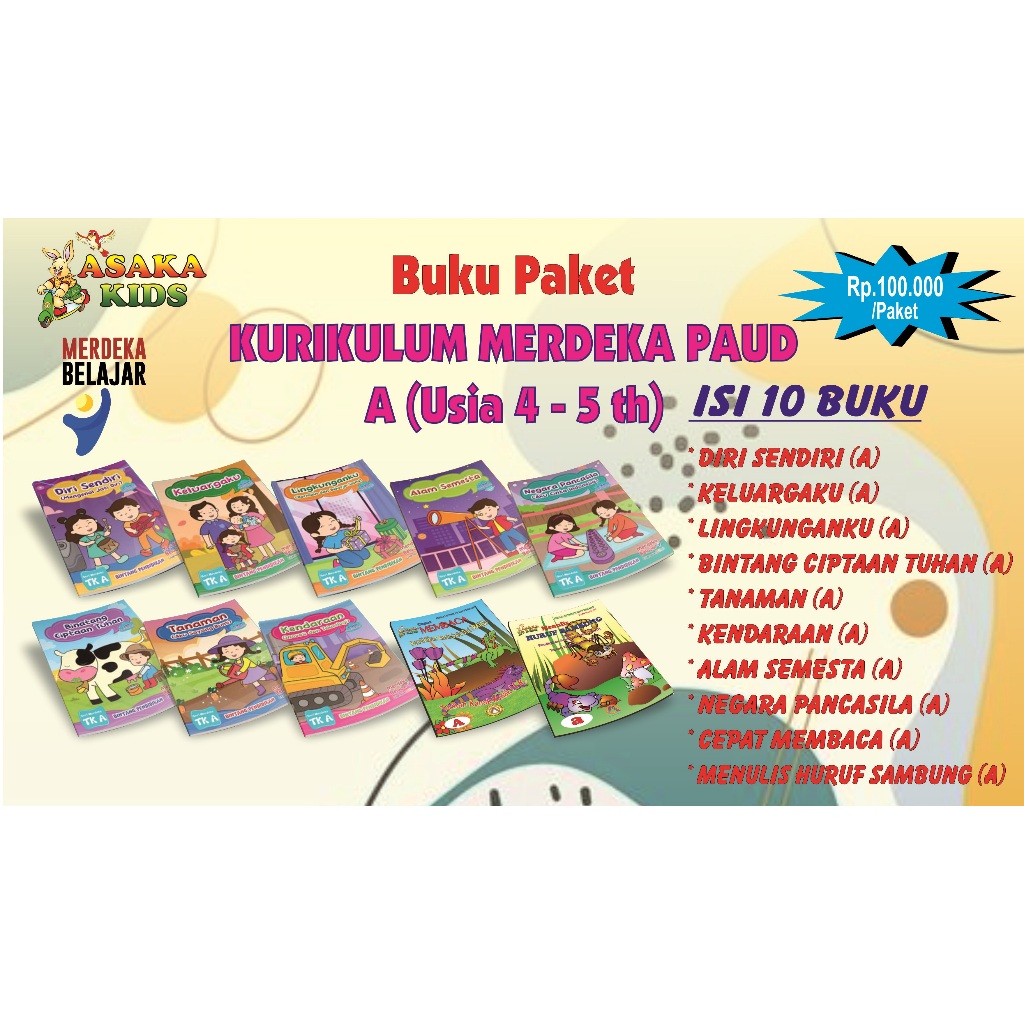 Jual PAKET Buku PAUD Kurikulum Merdeka TK dan PAUD | Shopee Indonesia
