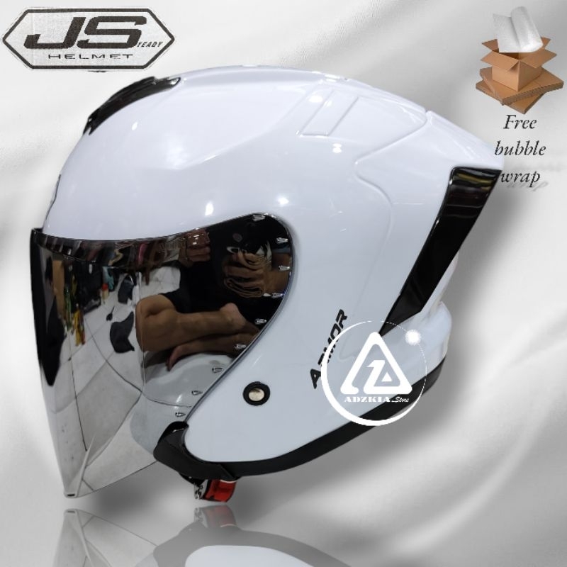 Jual HELM JS ARMOR SOLID PUTIH | HELM KEREN KEKINIAN | Shopee Indonesia