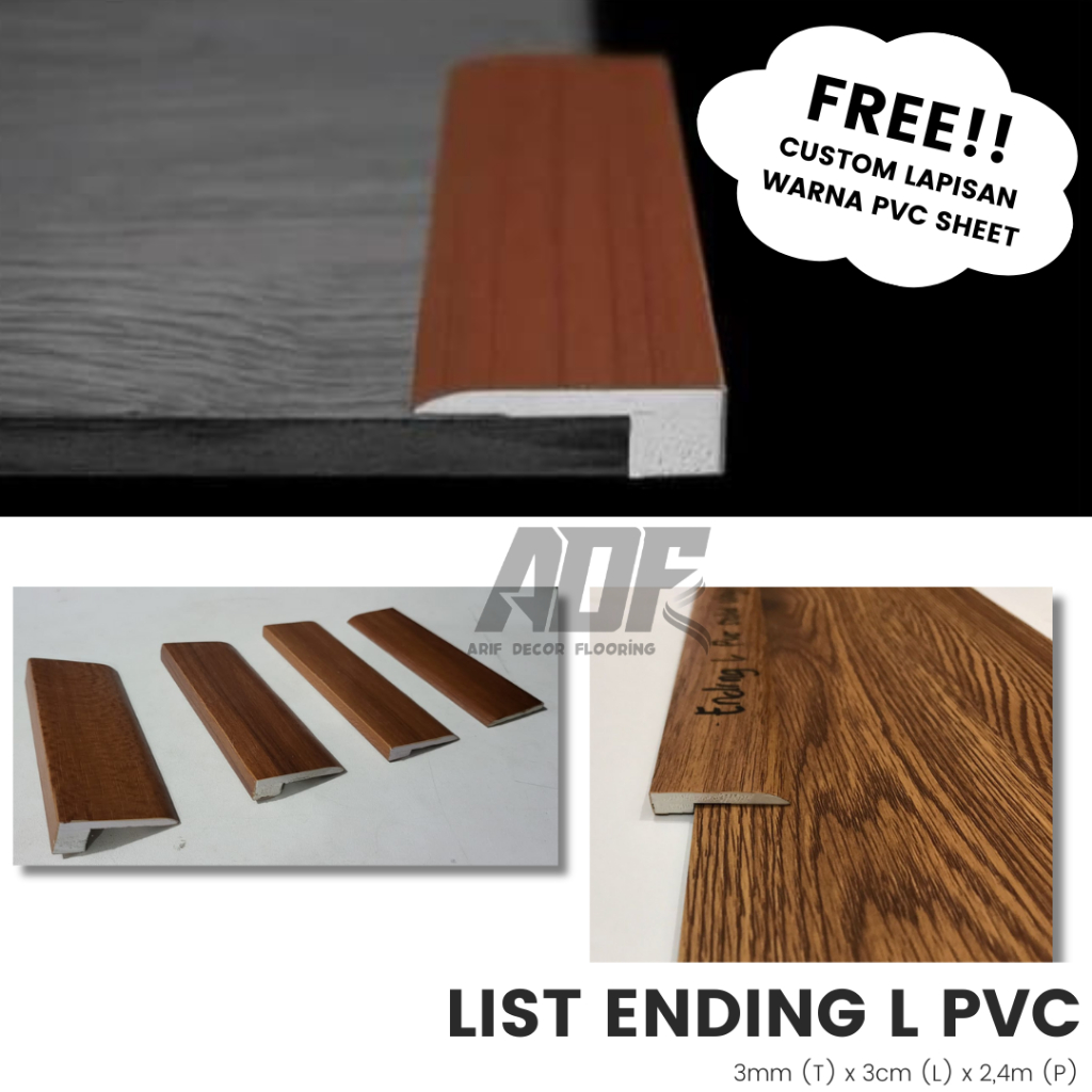 Jual LIST ENDING L LANTAI PVC / LIS LANTAI / LIST PINTU VINYL / PARKET ...