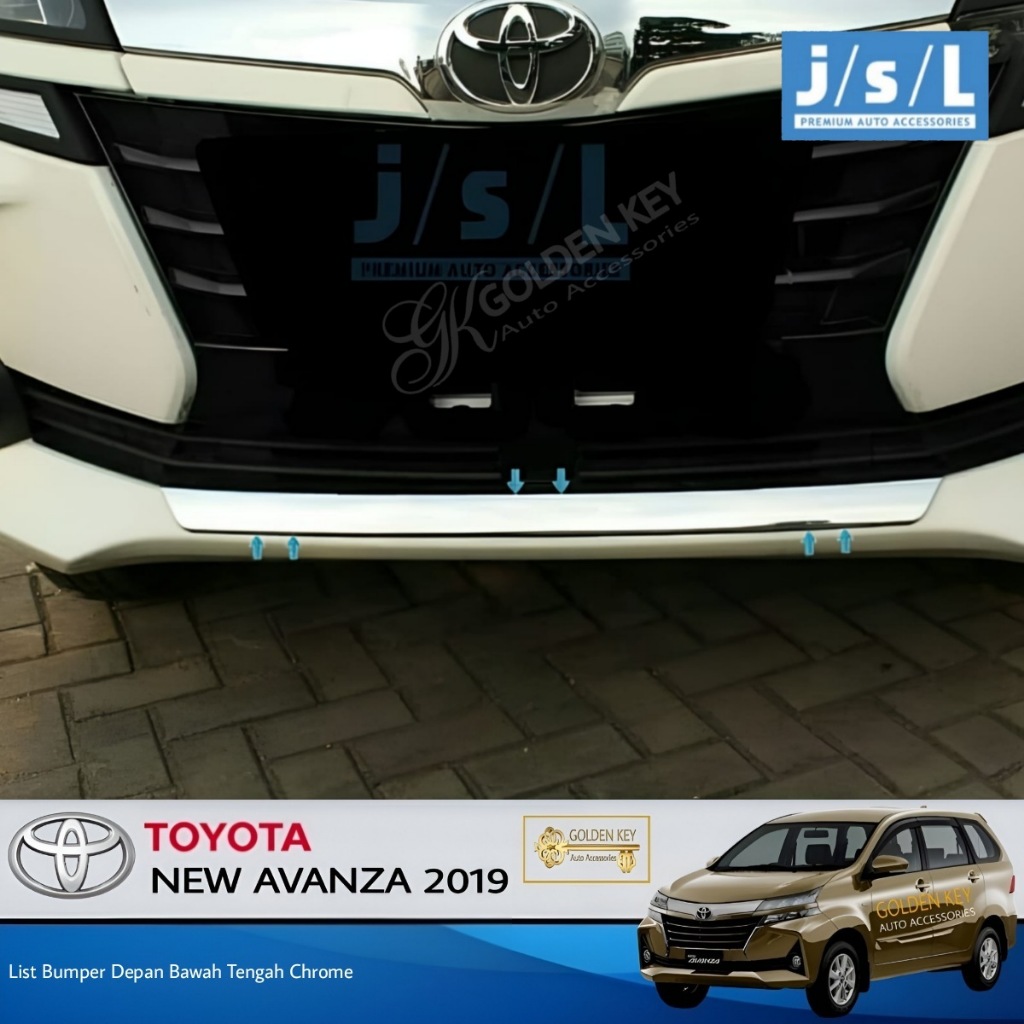 Jual JSL List Bumper Depan New Avanza 2019 Front Bumper Lower Middle ...