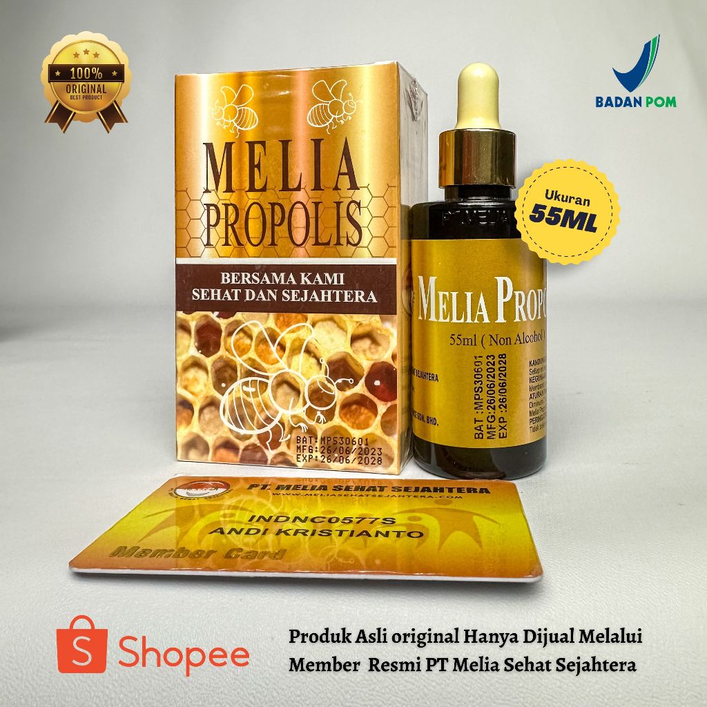 Jual Melia Propolis 55ml Asli Original PT Melia Sehat Sejahtera ...
