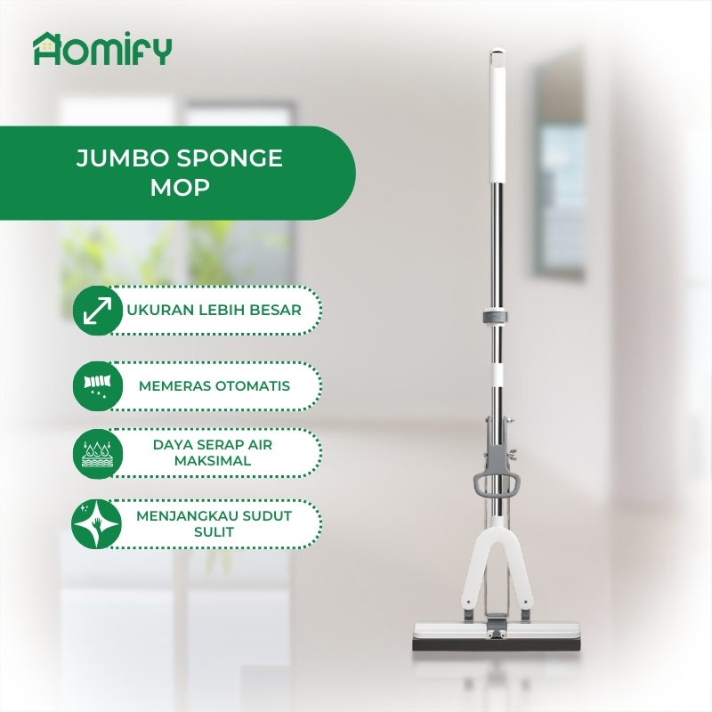 Jual HOMIFY Alat Pel Lantai Besar Spons Busa Persegi Dengan Peras ...