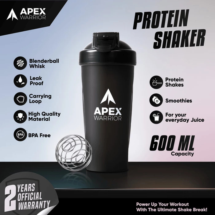 Jual Apex Warrior Bottle Shaker Protein Gym Fitness 600ml Botol Minum ...