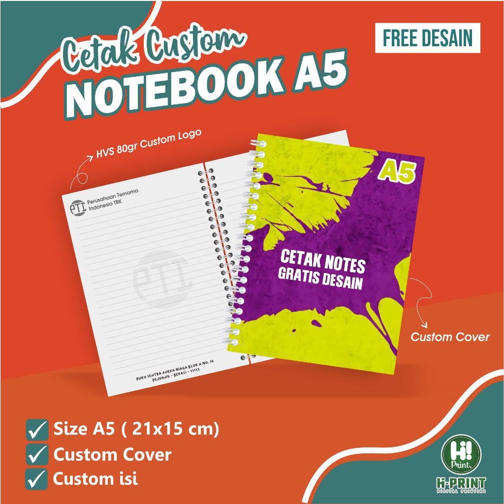Jual Cetak Notebook Custom Bergaris | Shopee Indonesia