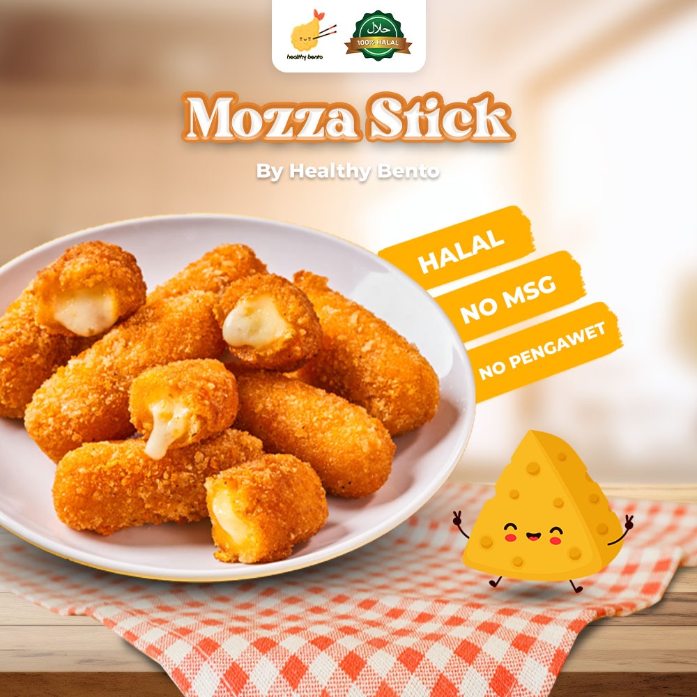 Jual Mozzarella Stick HEALTHY BENTO - FROZEN FOOD ANAK - Stik Keju ...