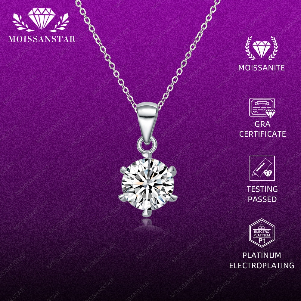 Jual Moissaite Kalung Liontin Panjang Keren Moissanite Dengan ...