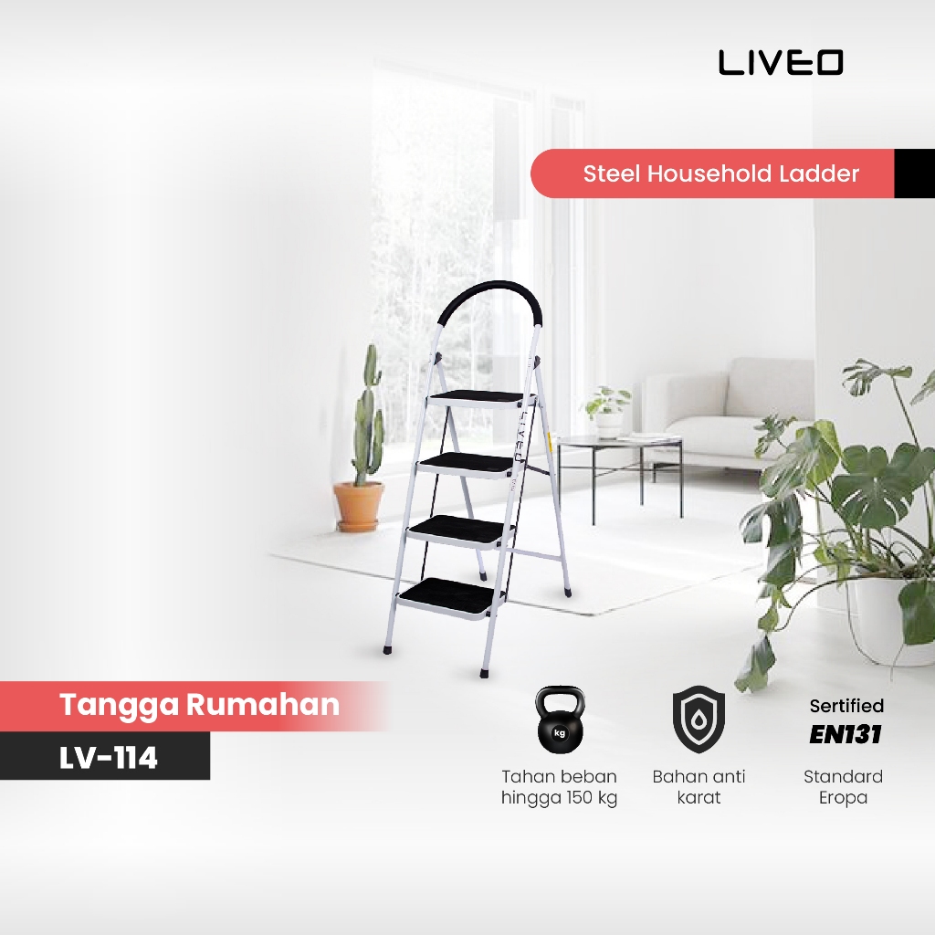 Jual LIVEO Tangga 4 Step Ladder LV114 | Shopee Indonesia
