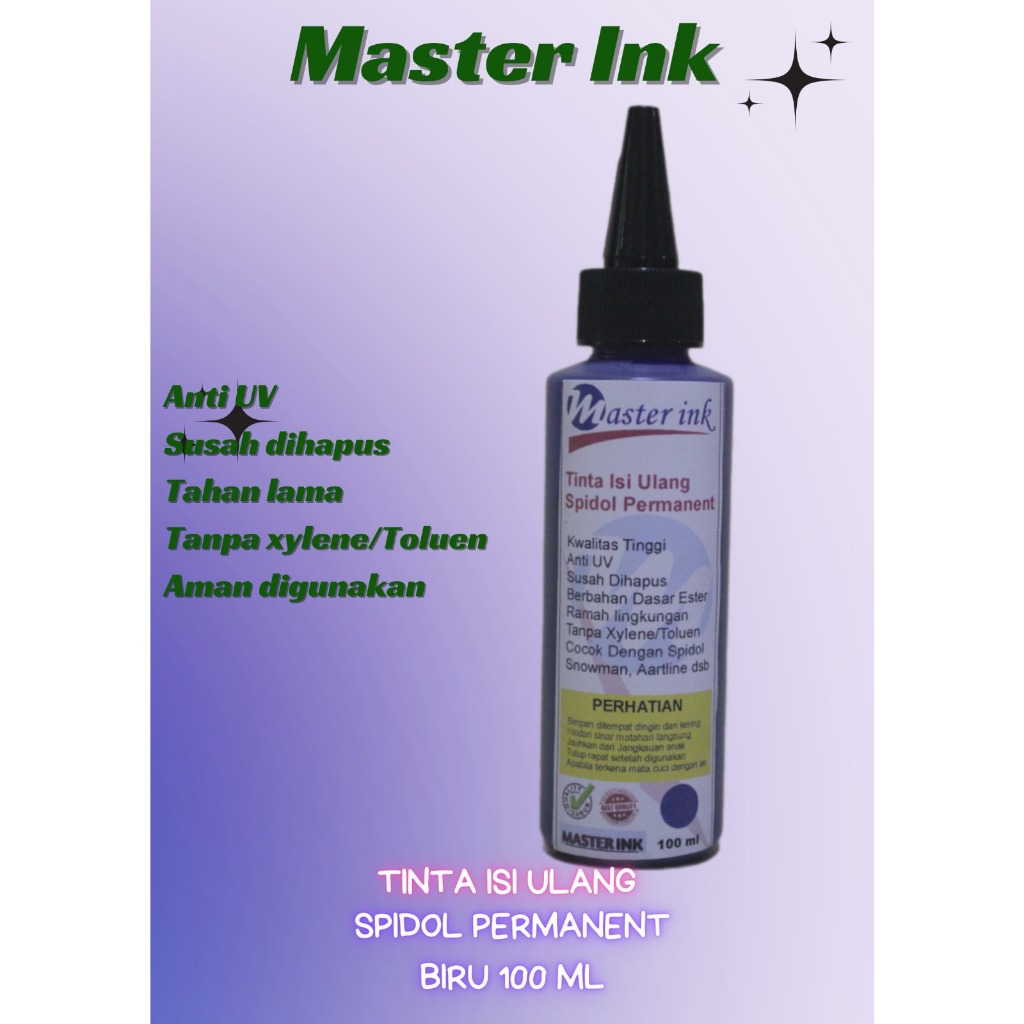 Jual Tinta Spidol Permanen Master INK Tinta Isi Ulang Spidol Master Ink ...