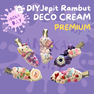Jual [DISKON 60%] DIY Set Jepit Rambut Deco Cream Cinnamoroll Kuromi ...