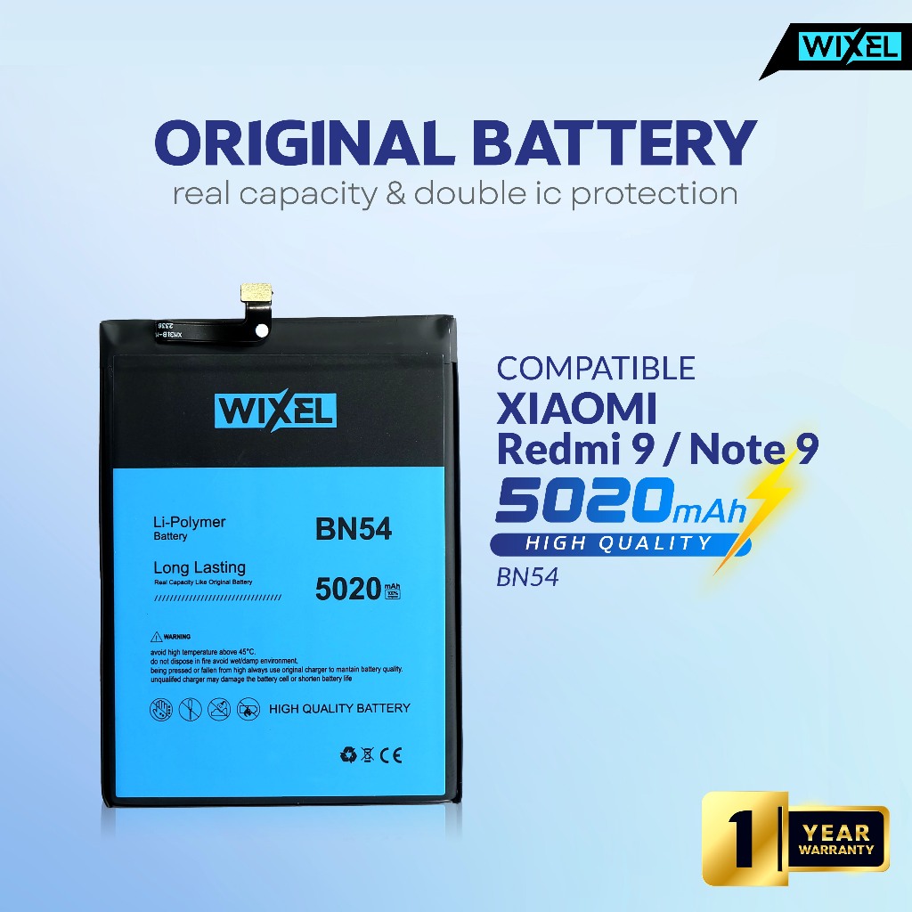 Jual WIXEL Baterai XiaoMi BN54 Redmi 9 / Note 9 Double Power Original ...