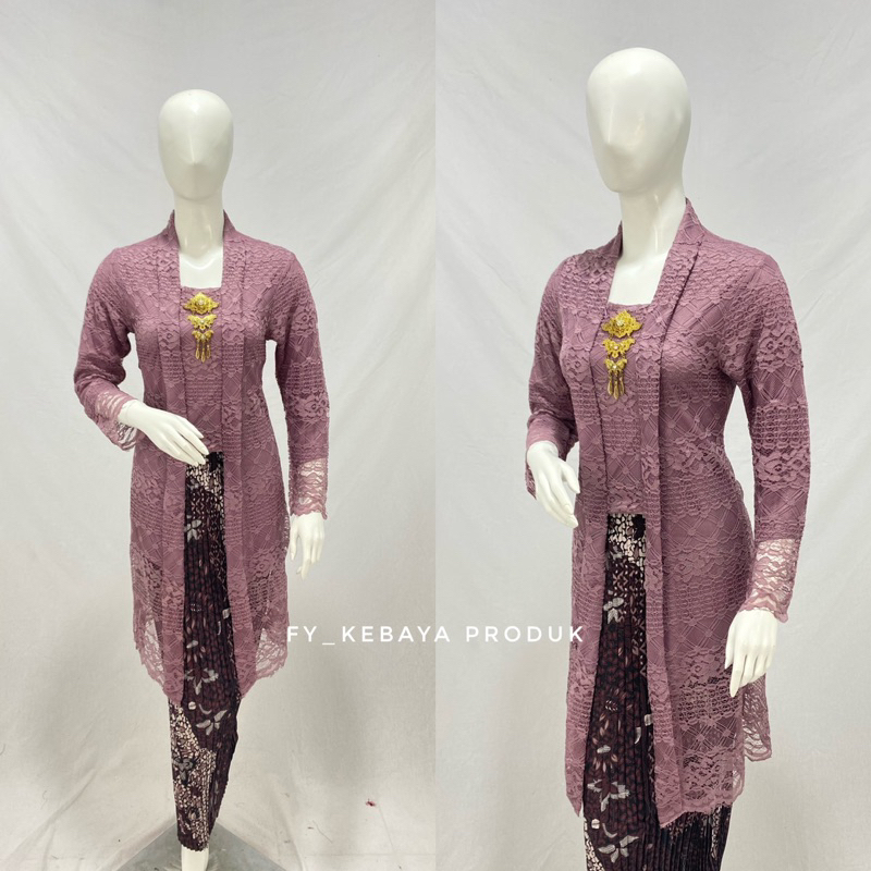 Jual Kebaya Modern Kebaya wisuda model kutu baru tunik bahan brokat | Shopee Indonesia