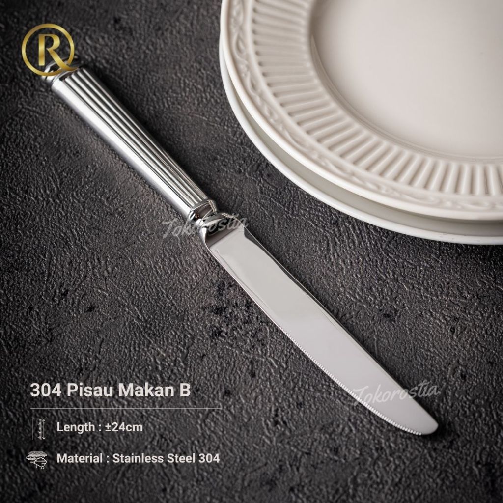 Jual 304 Pisau Makan B Stainless Steel 24cm | Shopee Indonesia