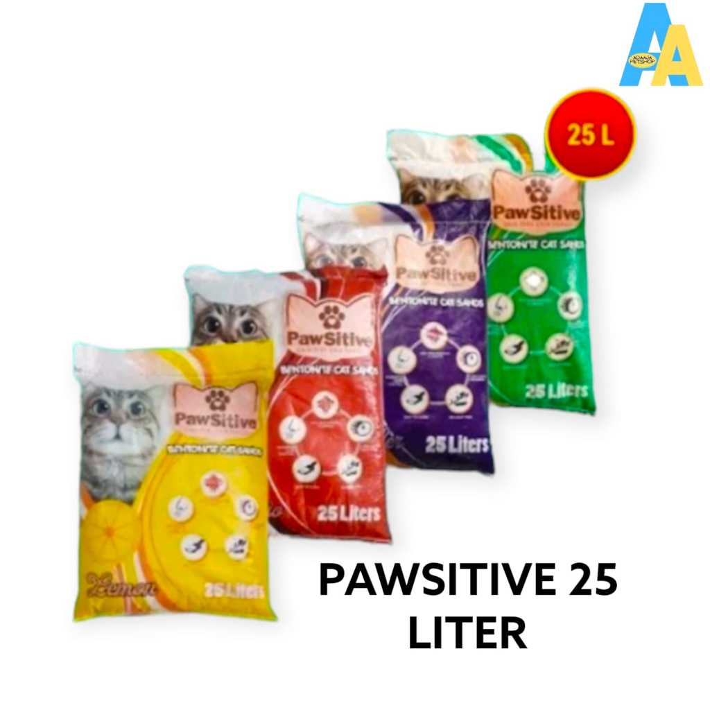 Jual PAWSITIVE 25L Pasir Kucing Gumpal Wangi (GRAB / GOJEK) | Shopee ...