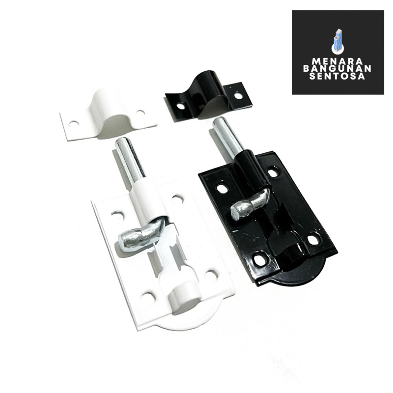 Jual Grendel Hitam / Putih 2 Inch Double Plat - Gerendel Selot Pintu ...