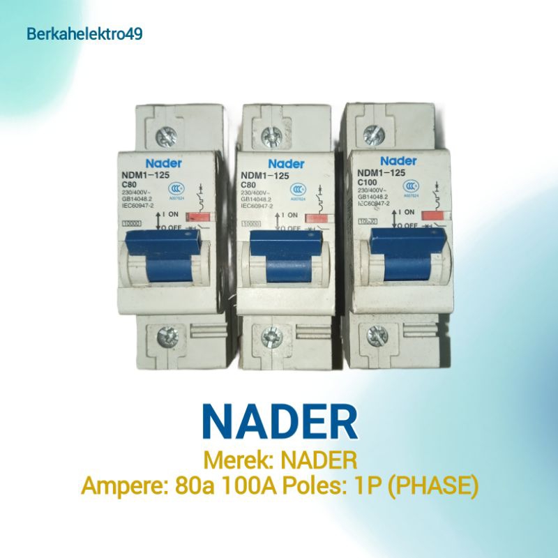 Jual MCB NADER 8A 100A 1P | Shopee Indonesia