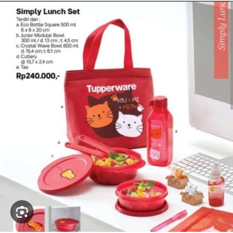 Jual Tupperware murah simply lunch set | Shopee Indonesia