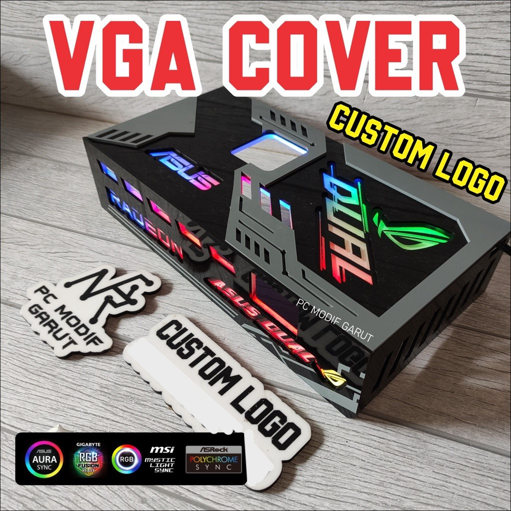 Jual VGA COVER PLUS LED CUSTOM LOGO | Shopee Indonesia