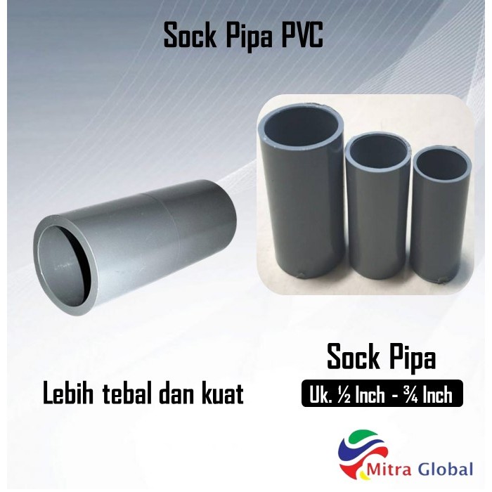 Jual Socket Pipa Air 1/2" Inch 3/4" TS PVC / Shock Sock Sok Pipa Air TS ...