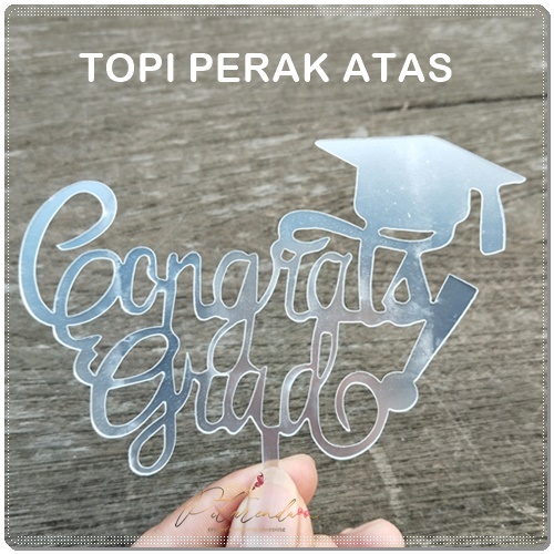 Jual TOPR-87 : Cake Topper Wisuda / Congratulation Akrilik (per buah ...