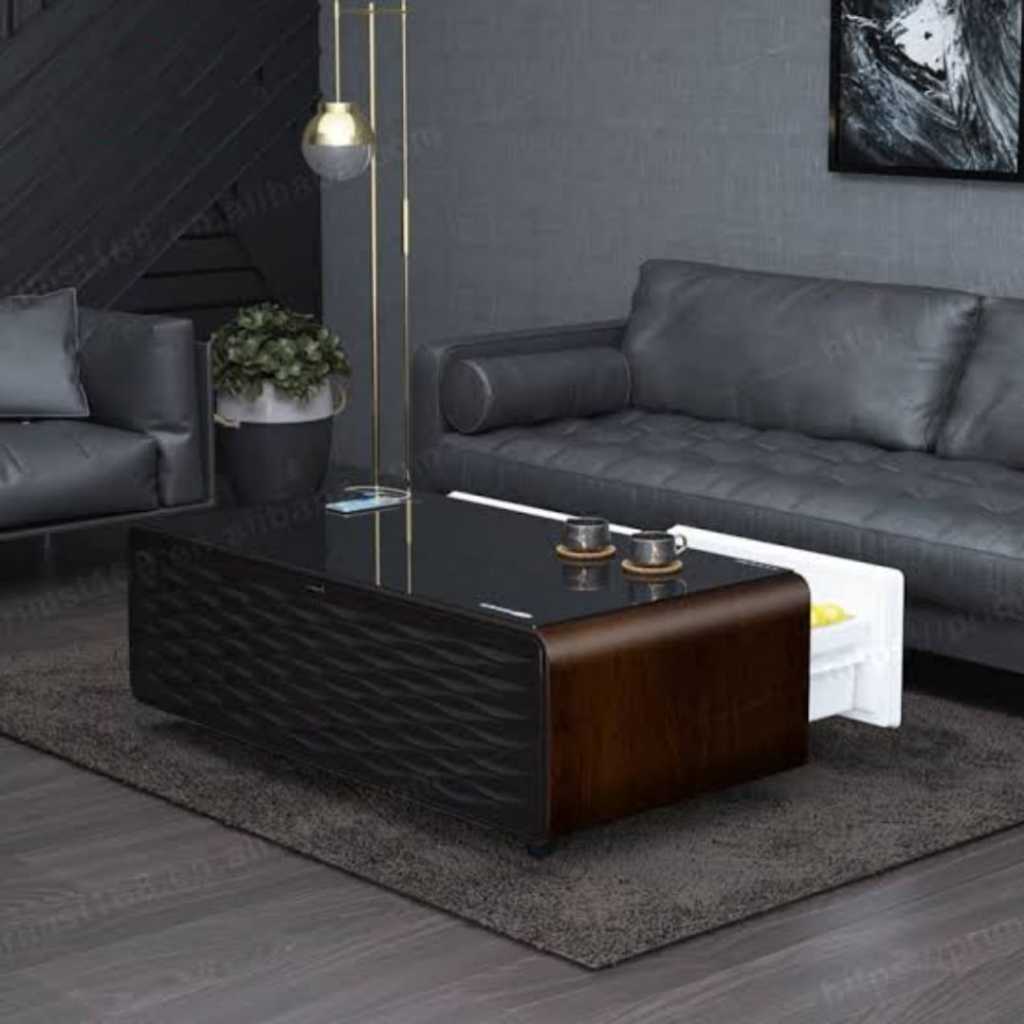 Jual Meja Tamu uk 135 Dengan Kulkas Mini + Charging Port Aesthetic ...