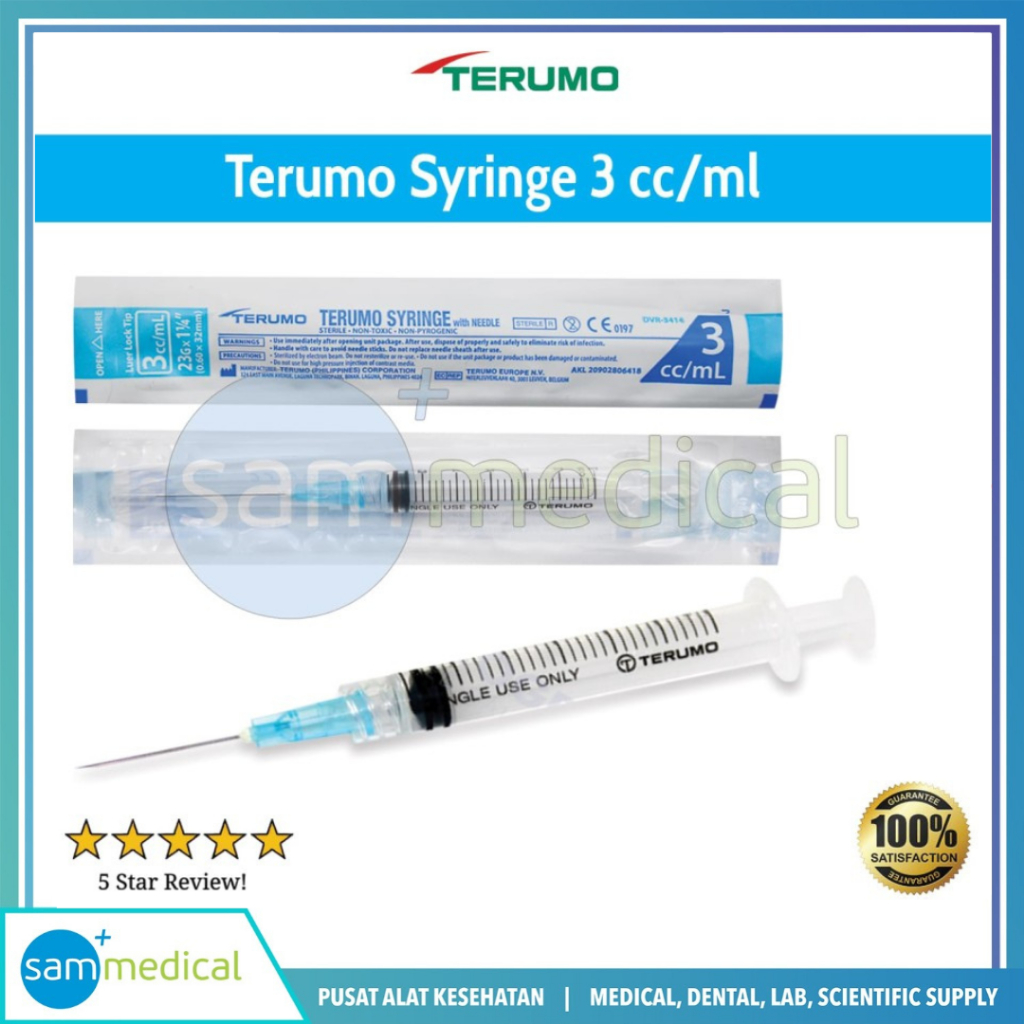 Jual Terumo Disposable Syringe + Needle 3cc (PER 10 PCS) / Spuit + Jarum 3 ml / Suntikan 3 cc ...