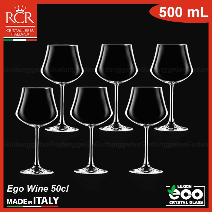 Jual 1 SET 6 PCS RCR Crystal Gelas Wine/RCR Gelas Wine Kristal/Wine ...