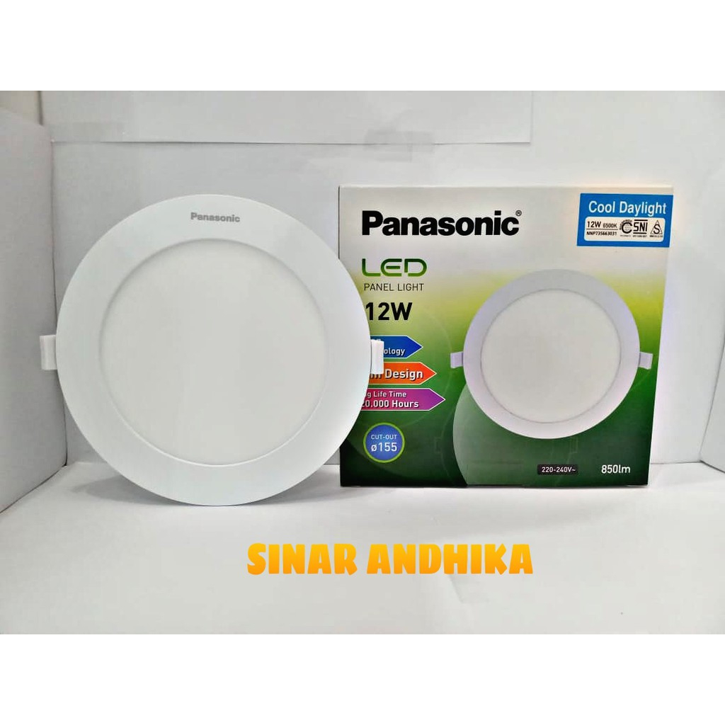 Jual LAMPU LED PANEL BULAT DOWNLIGHT (SLIM) PANASONIC 12 WATT NNP 73566/NNP 73556 | Shopee Indonesia