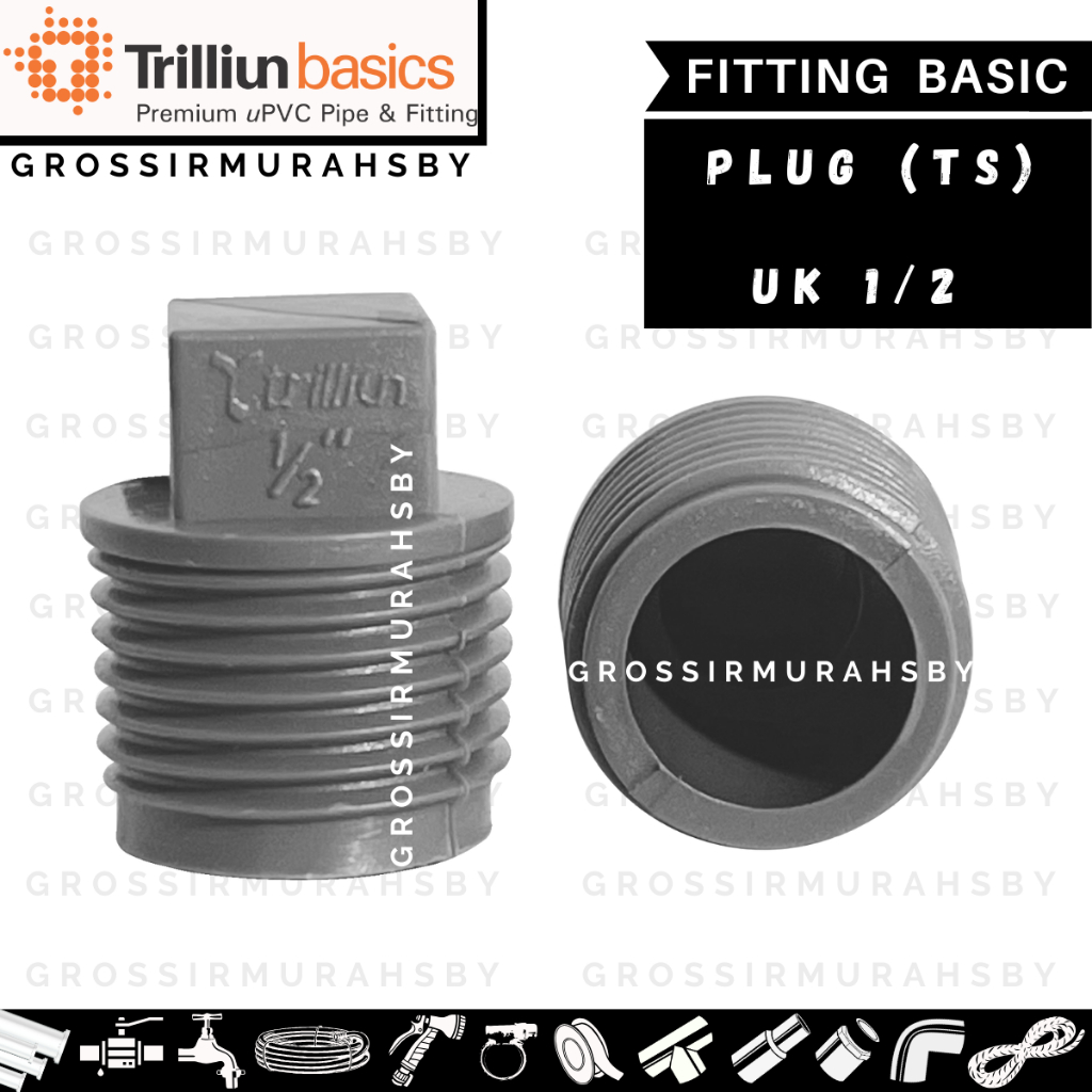 Jual PLUG 1/2 INCHI TRILLIUN TS - TUTUP PIPA DRAT FITTING PVC | Shopee ...