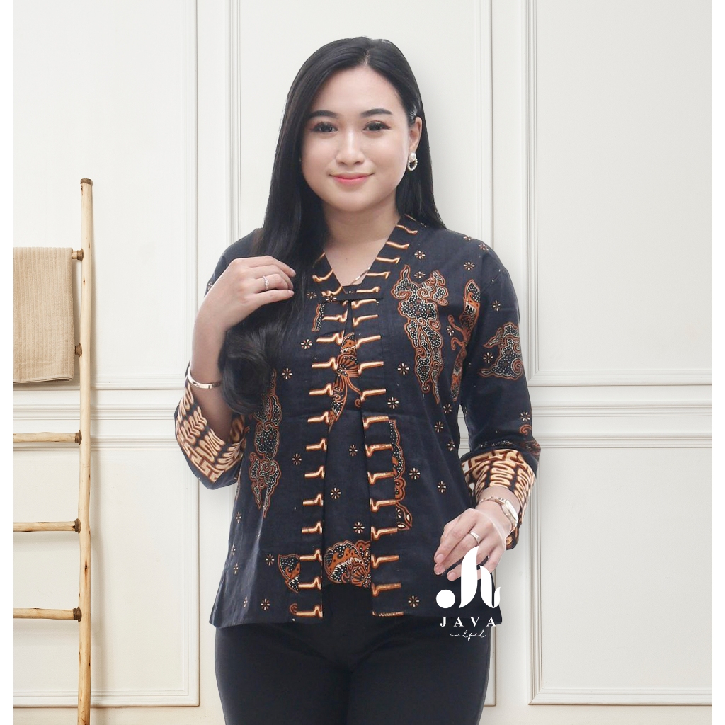 Jual BAJU BATIK BLOUSE WANITA KERJA MODERN 2024 ORIGINAL BY JAVA OUTFIT ...