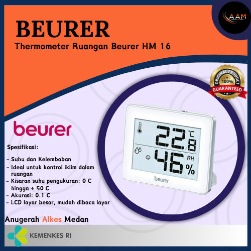 Jual THERMO HYGROMETER BEURER HM16 HM 16 (THERMOMETER RUANGAN) ORIGINAL ...