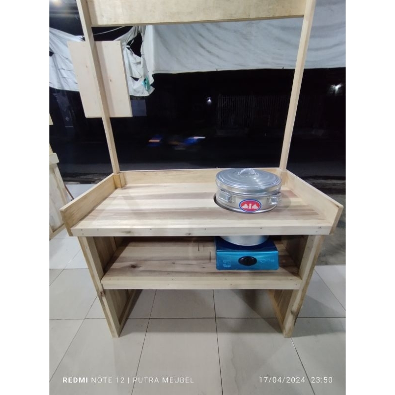 Jual Meja Stand Bakso / Baso ikan Portable Lipat Lubang D30 Full Kayu ...