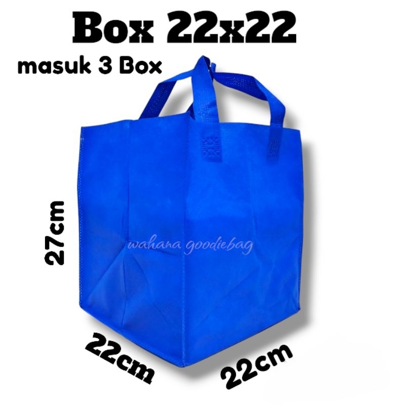 Jual 12pcs/1lsn Goodie Bag 22x22 Tas Spundbond Box Press | Shopee Indonesia