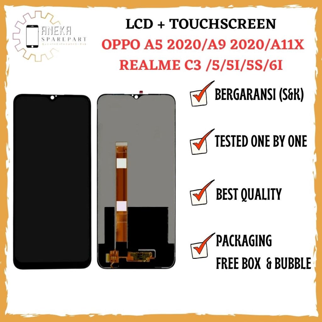 Jual LCD+ TOUCHSCREEN Realme C3 / Realme 5 / Realme 5i / Oppo A5 / Oppo ...
