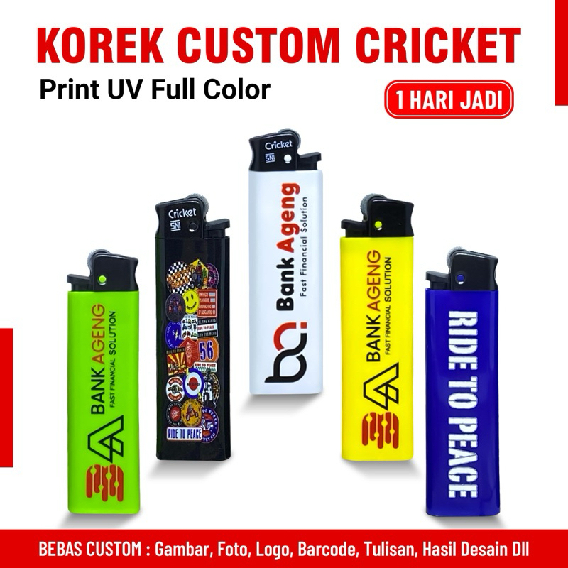 Jual KOREK GAS CRICKET CUSTOM BEBAS (1hari jadi) | Shopee Indonesia