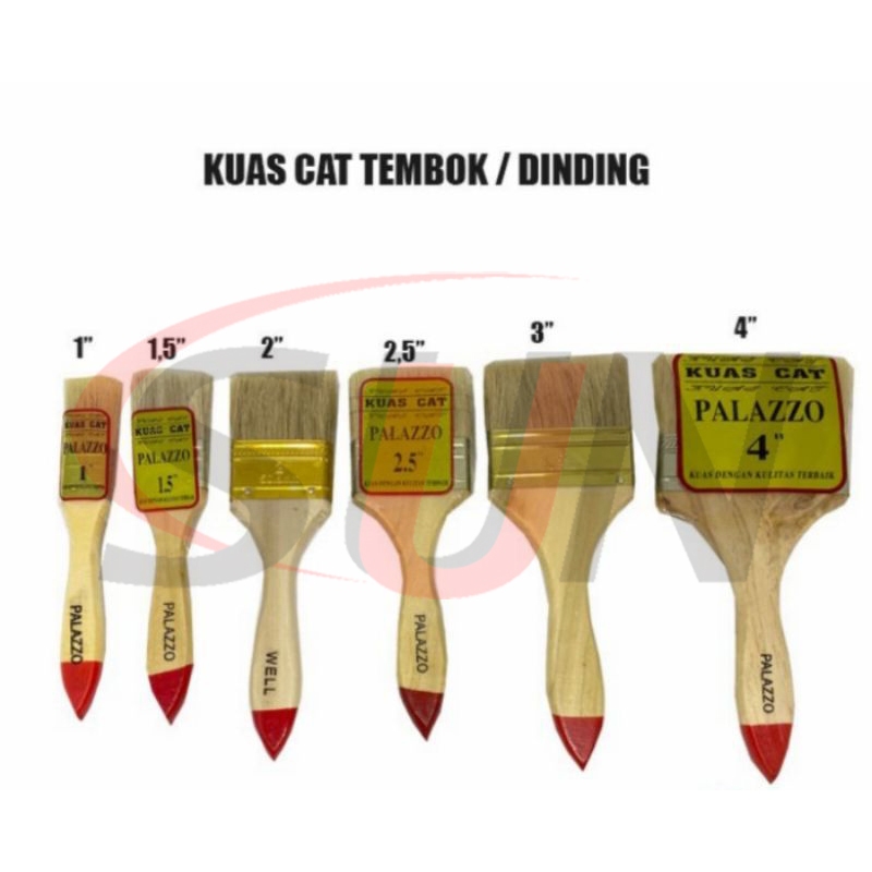 Jual Kuas Koas Cat Biasa 1 1 1/2 2 2 1/2 3 4 Inch Tembok Kayu Minyak ...