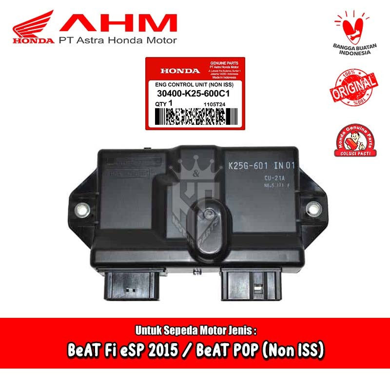 Jual 30400 K25 600C1 ECU ECM CDI Honda BeAT Pop Scoopy Fi eSP Stater ...