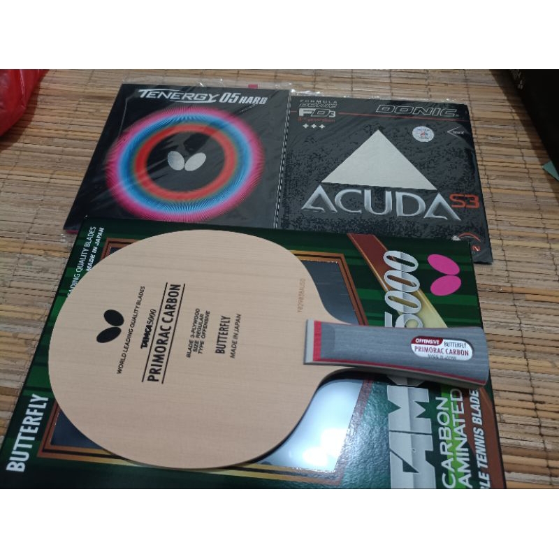 Jual PAKET BATS TENIS MEJA BUTTERFLY PRIMORAC CARBON PLUS DONIC ORIGINAL | Shopee Indonesia