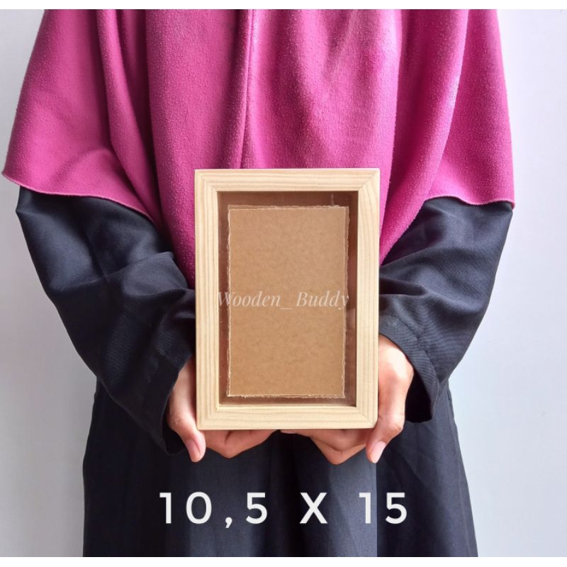 Jual Frame 3D 10 x 15cm Kaca Akrilik Kayu Pinus Space 3,5cm | Shopee ...