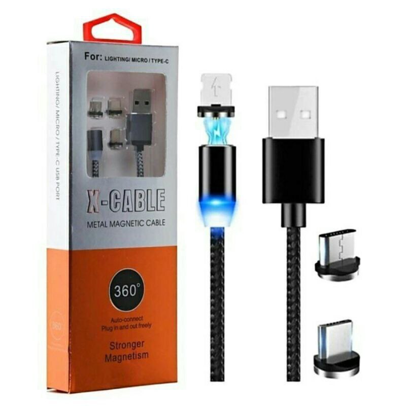 Jual KABEL DATA MAGNETIC 3IN1 | KABEL USB MURAH | KABEL DATA ORIGINAL ...